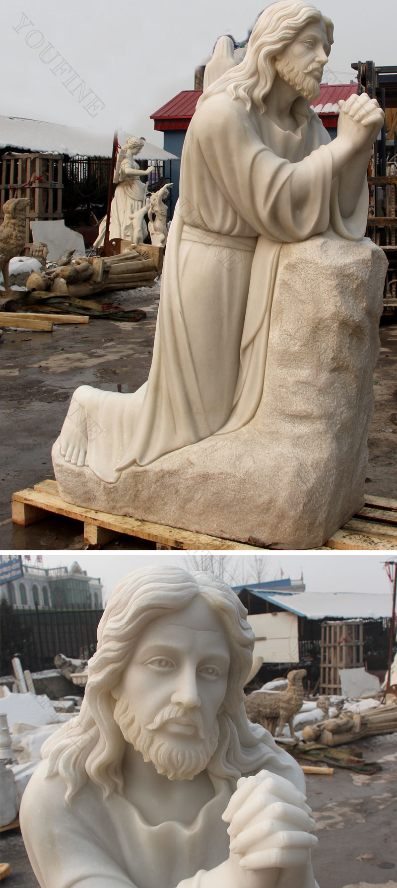 CHS-137 Catholic garden statue of jesus with prayer online sale ...